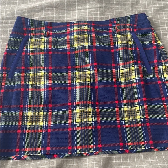 Louis Castel | Skirts | Louis Castel Plaid Blue And Yellow Womens Skort ...